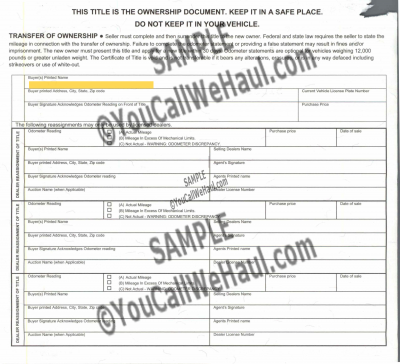 How to transfer Alaska Title examples and instructions