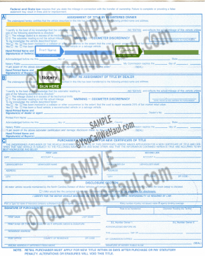 How to transfer North Carolina Title and instructions for filling out ...